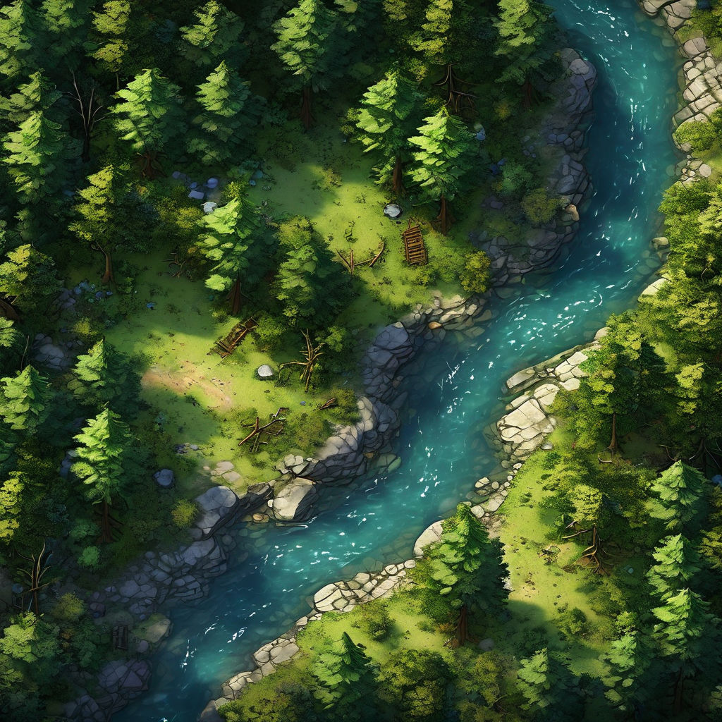 A top-down rpg battlemap by Rafael Leal - Playground