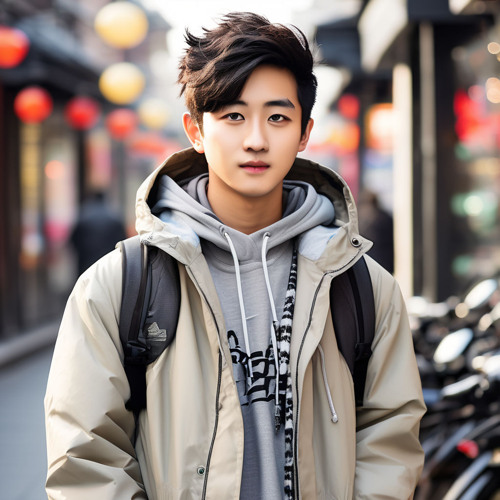 Oriental modern 20-year-old boy's real-life avatar by 赵平 - Playground