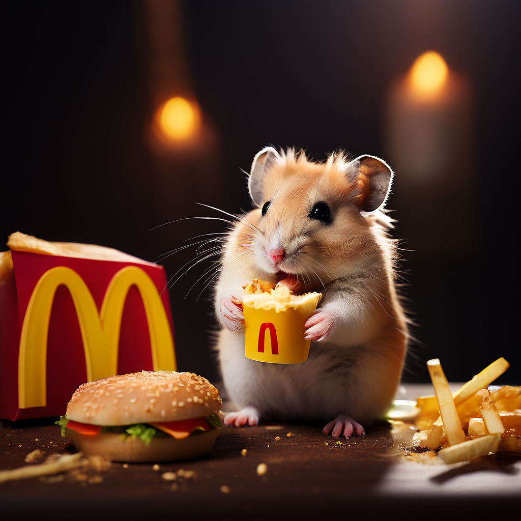 Hamster is eating McDonald’s by 唐旋 - Playground