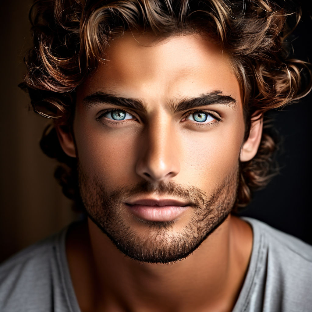 Portrait natural face of the most beautiful man in a studio by Ary Zola ...