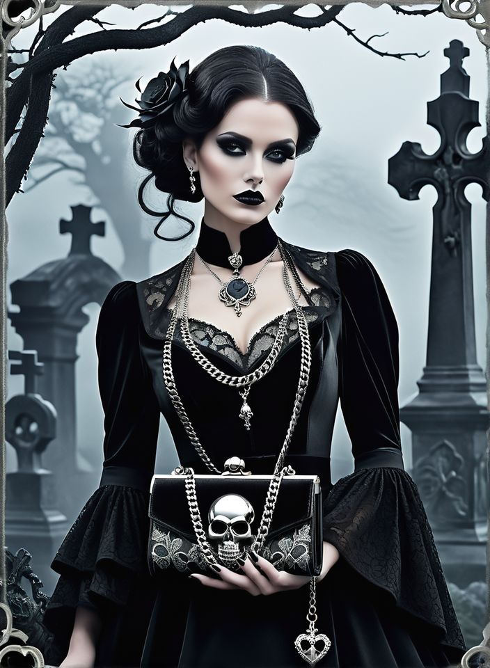 Clutch purse embracing Haute Goth aesthetic by Poppy54w - Playground