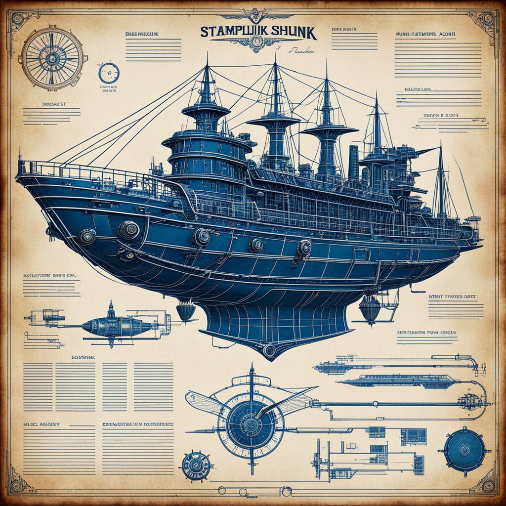 Steampunk Airship Battle