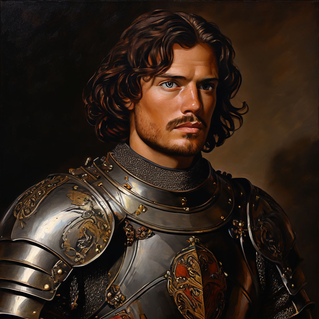Portrait of a medieval English knight oil painting renaissan... by The ...