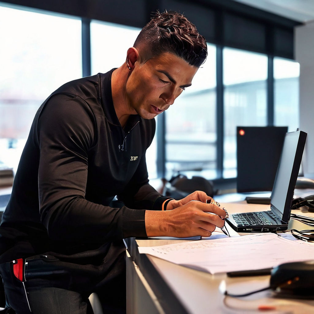 Cristiano ronaldo working by Mick Nathans - Playground