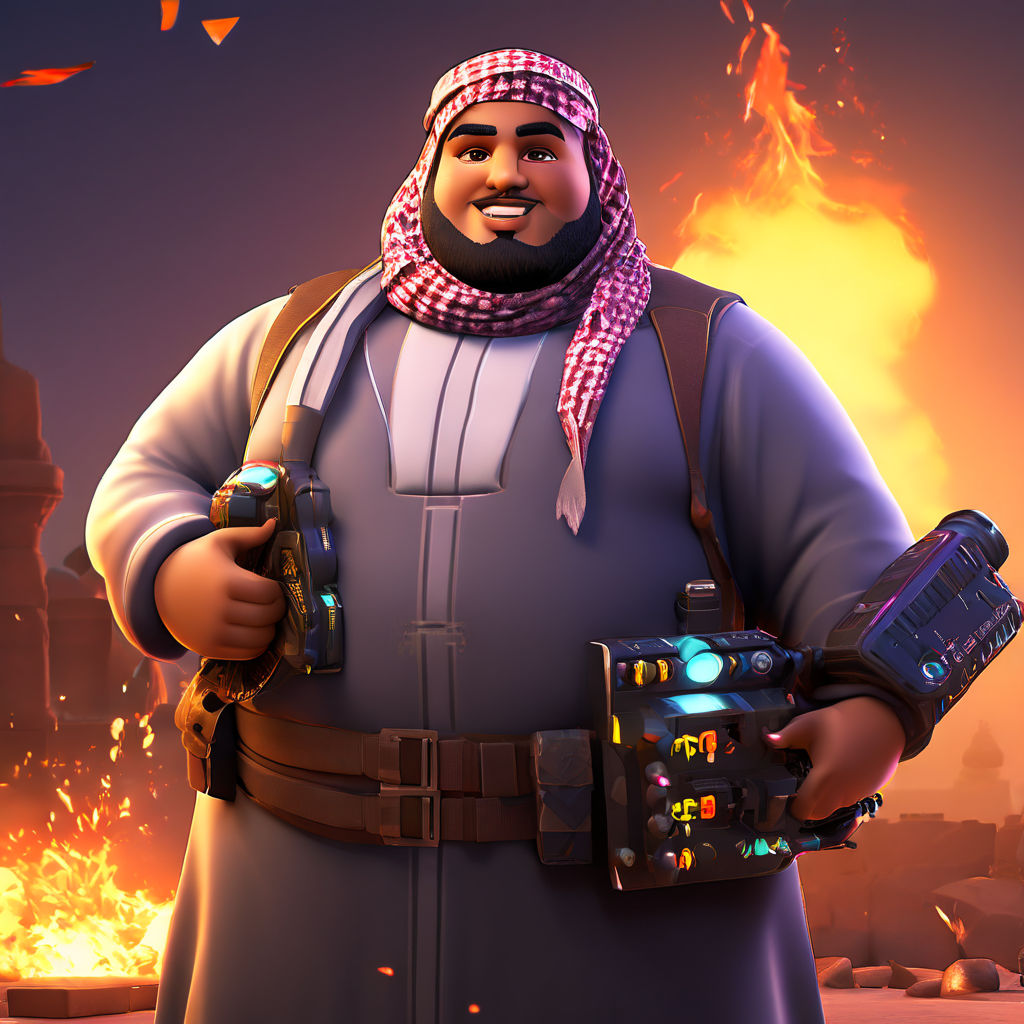 Generate a fat arab person animated ( make it so he will loo... by Le ...