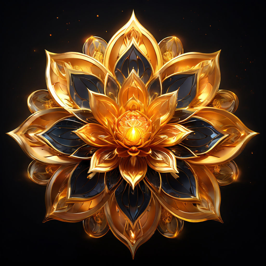 Solar plexus chakra illustrated as a radiant ten-petal lotus... by ...