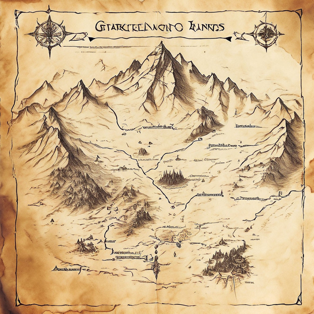 A map which is drawn by hand on parchment. start with a lan... by ilan ...