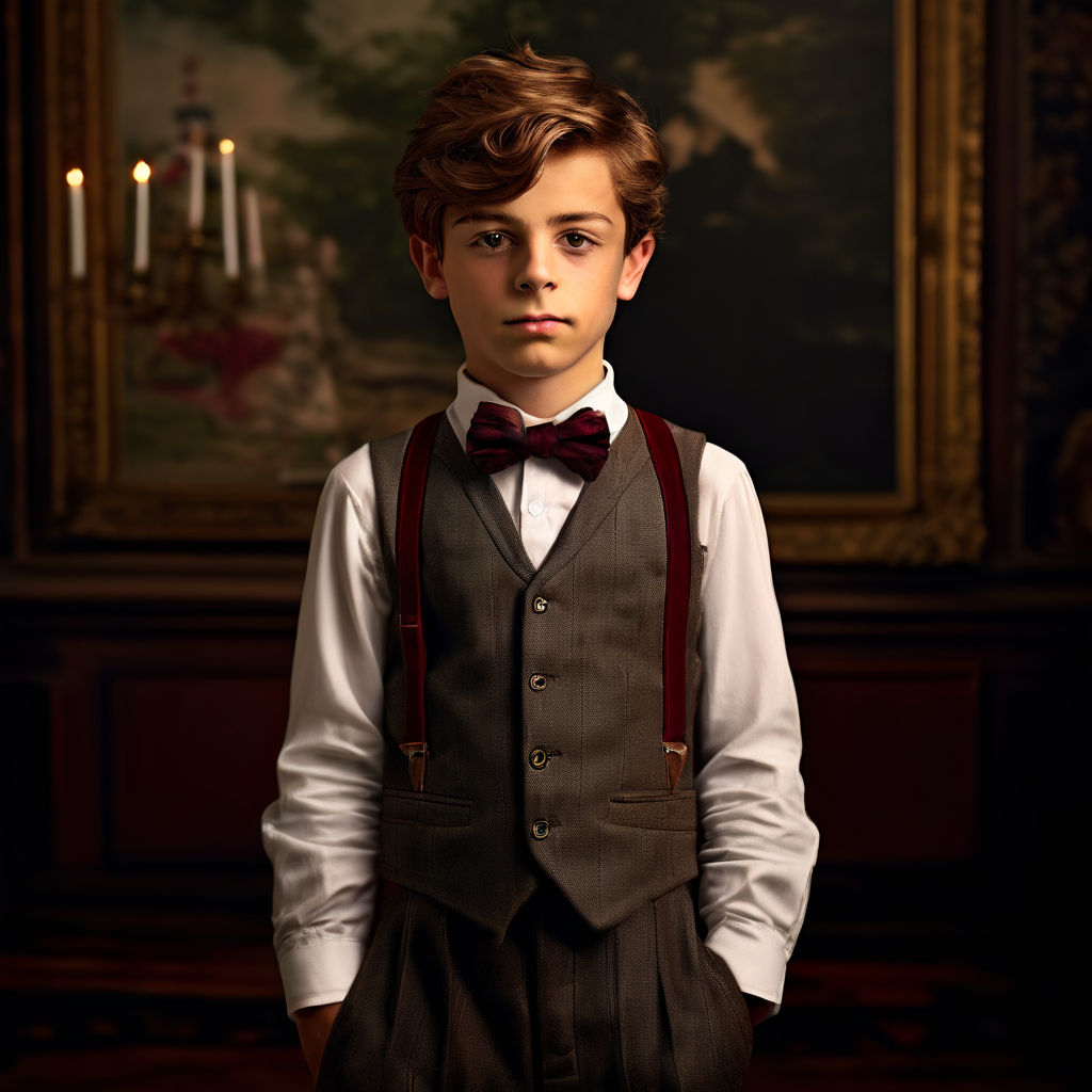 Picture of sam standing respectfully wearing middle class dr... by ...