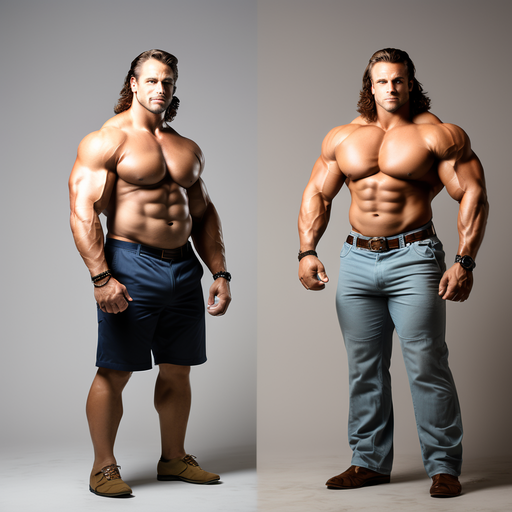 A tarzan bodybuilder with a big belly by Yael Sanchez - Playground