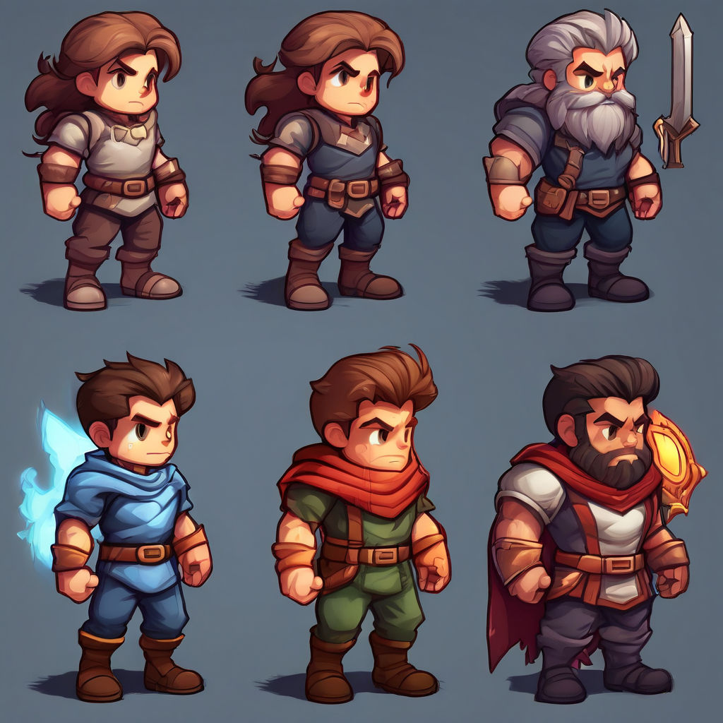 Draw sprites for the game where the hero moves to the right ... by ...