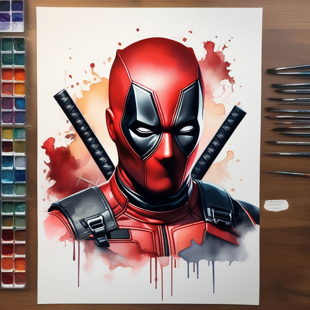 Stylized dead pool character concept art by Jayanth Thirdeye - Playground