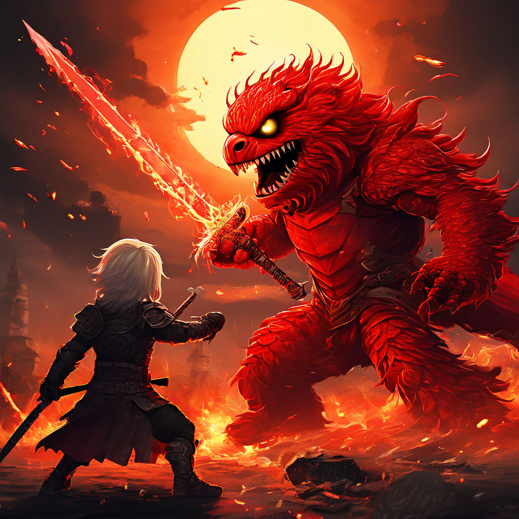 Demon slayer vs elmo by Arnell Thomas - Playground