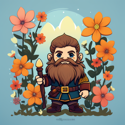 Chibi-style Gimli the Dwarf character by Paul Cline - Playground