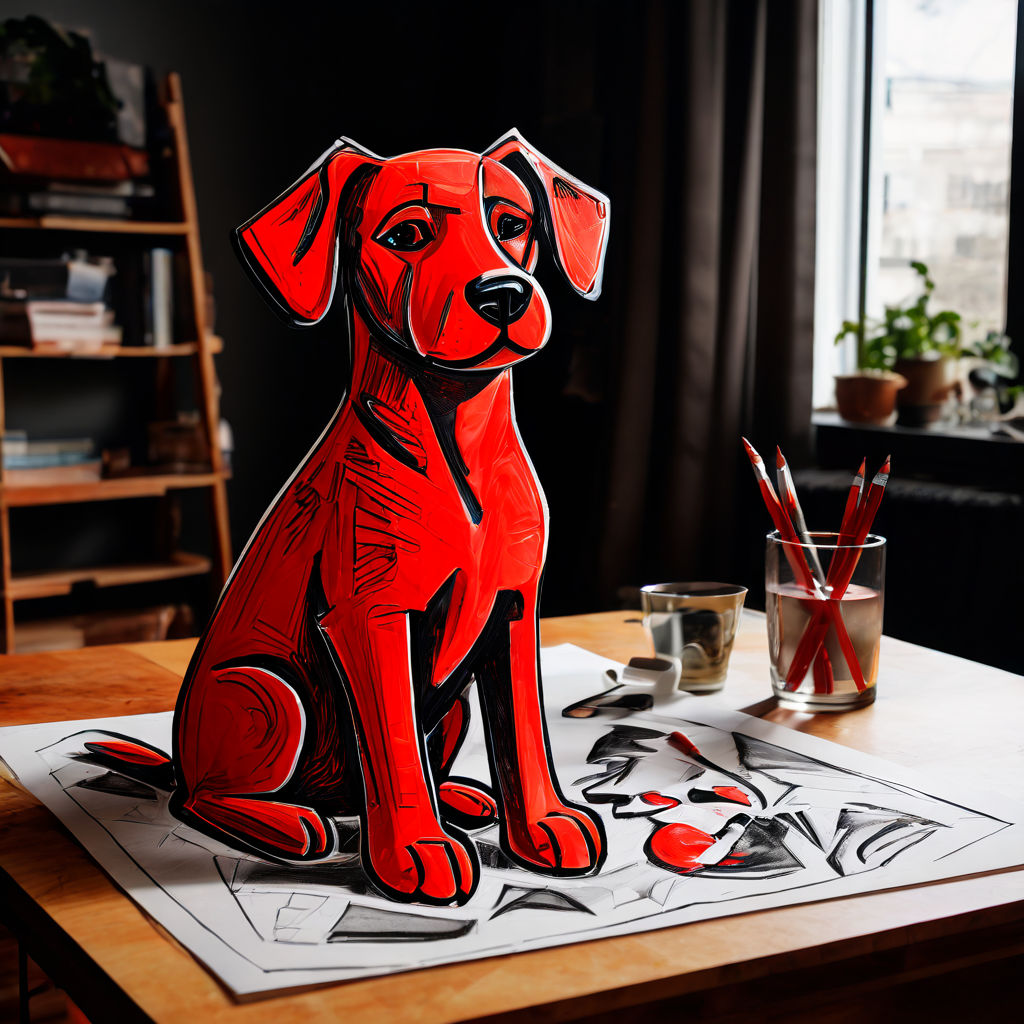 Draw a red dog by Seregy Mark - Playground