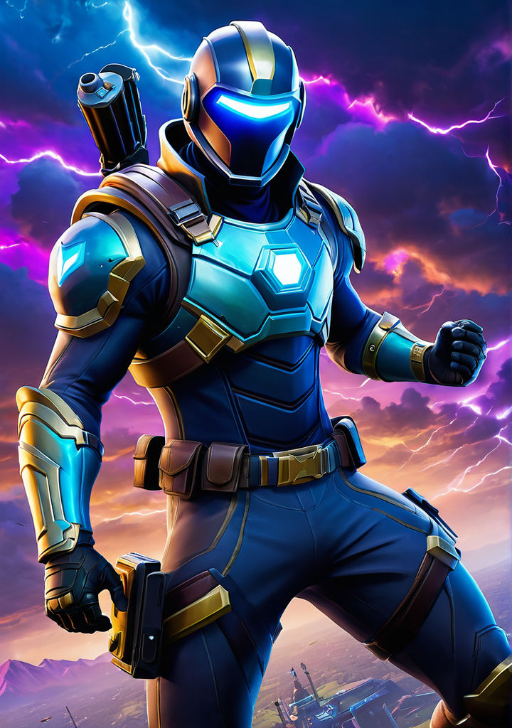 Captain Fortnite captured in a heroic pose by Jeremy Campbell - Playground
