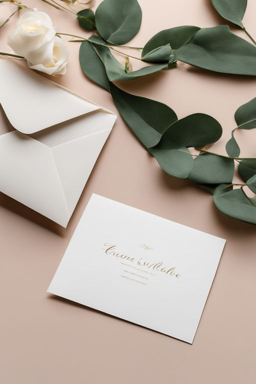 Blank invitation card mock up. **(No text)** **(No writing)*... by ...