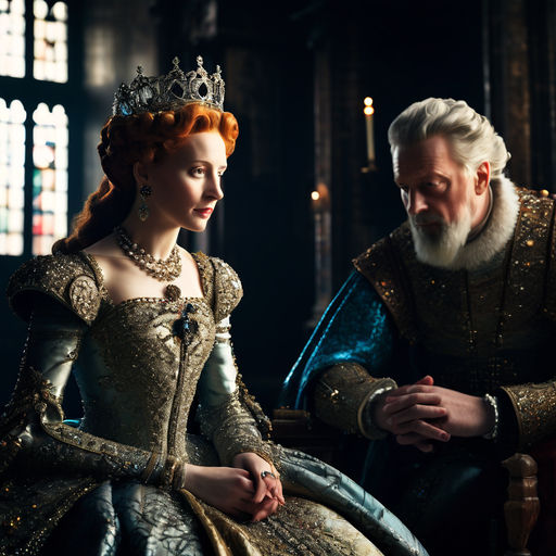 60 year old Queen Elizabeth I holds court with 63 year old G... by Dave ...