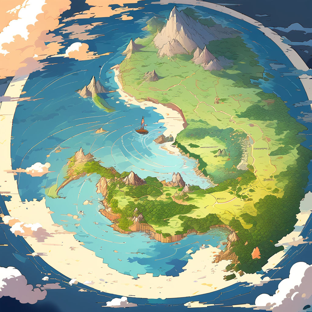 Old fantasy world map. Pixel Art by Fede Mac - Playground