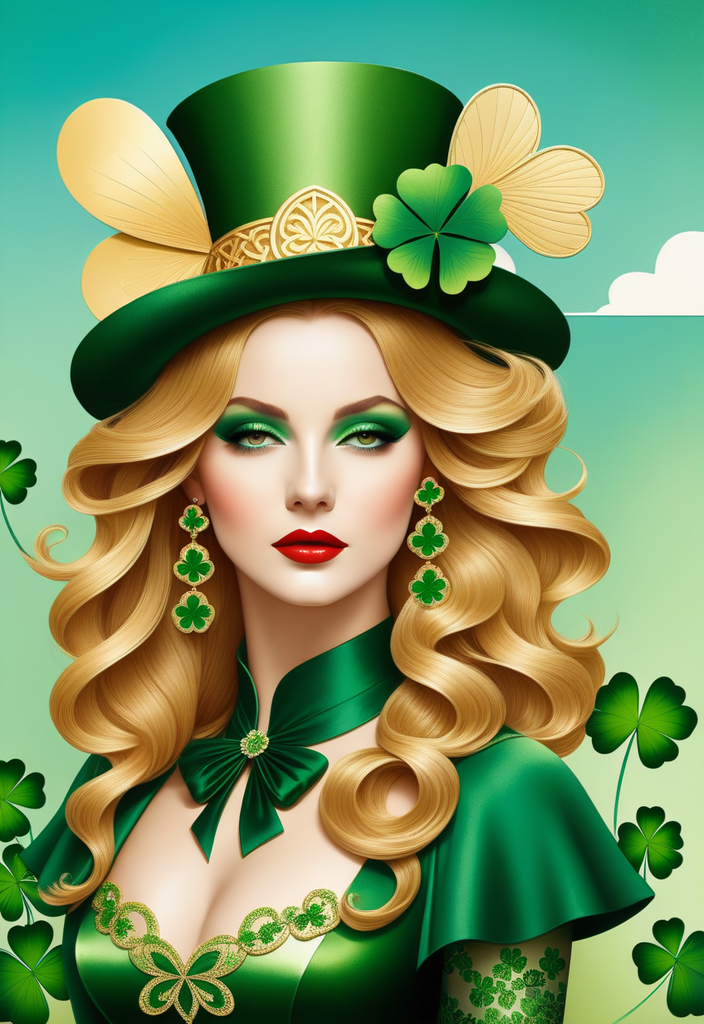 Alberto Vargas-style illustration of a graceful lady adorned... by ...