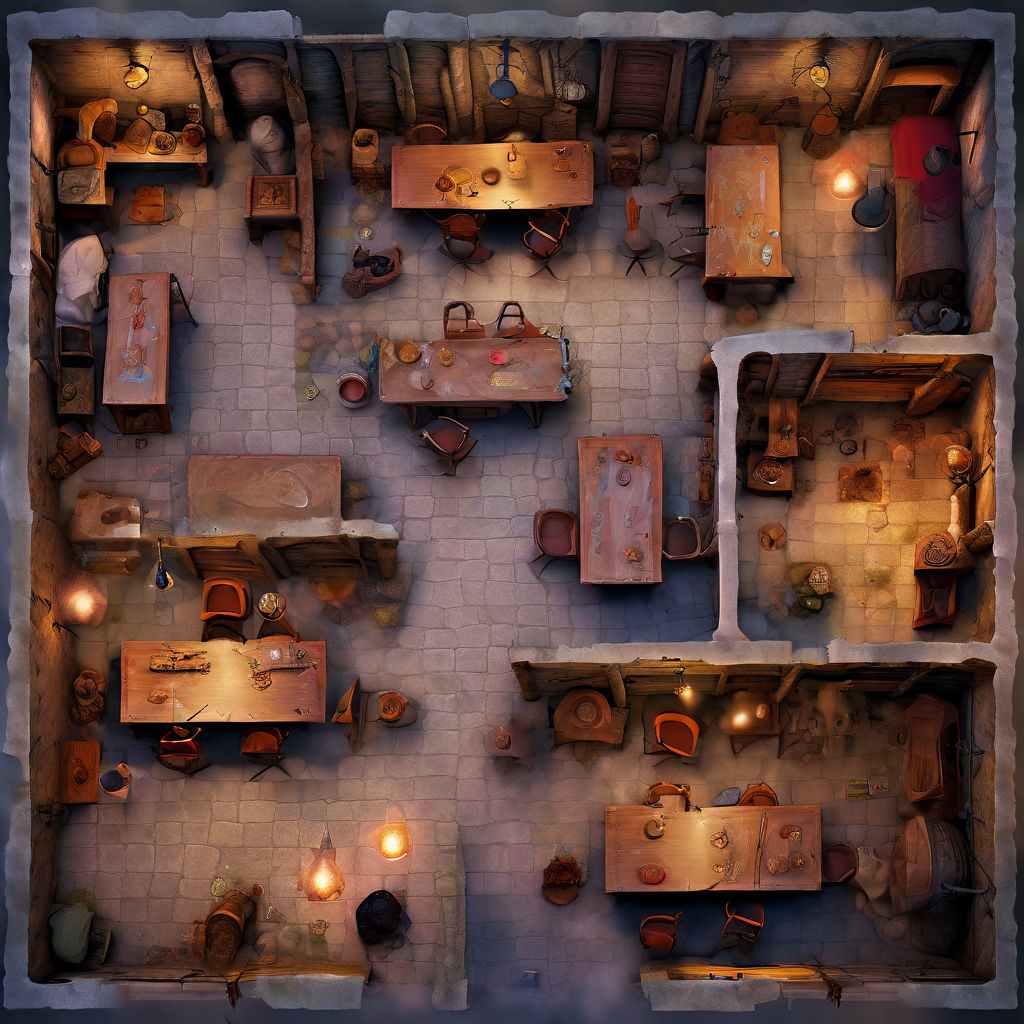 A battle map for RPG with a top view by Rafael Leal - Playground