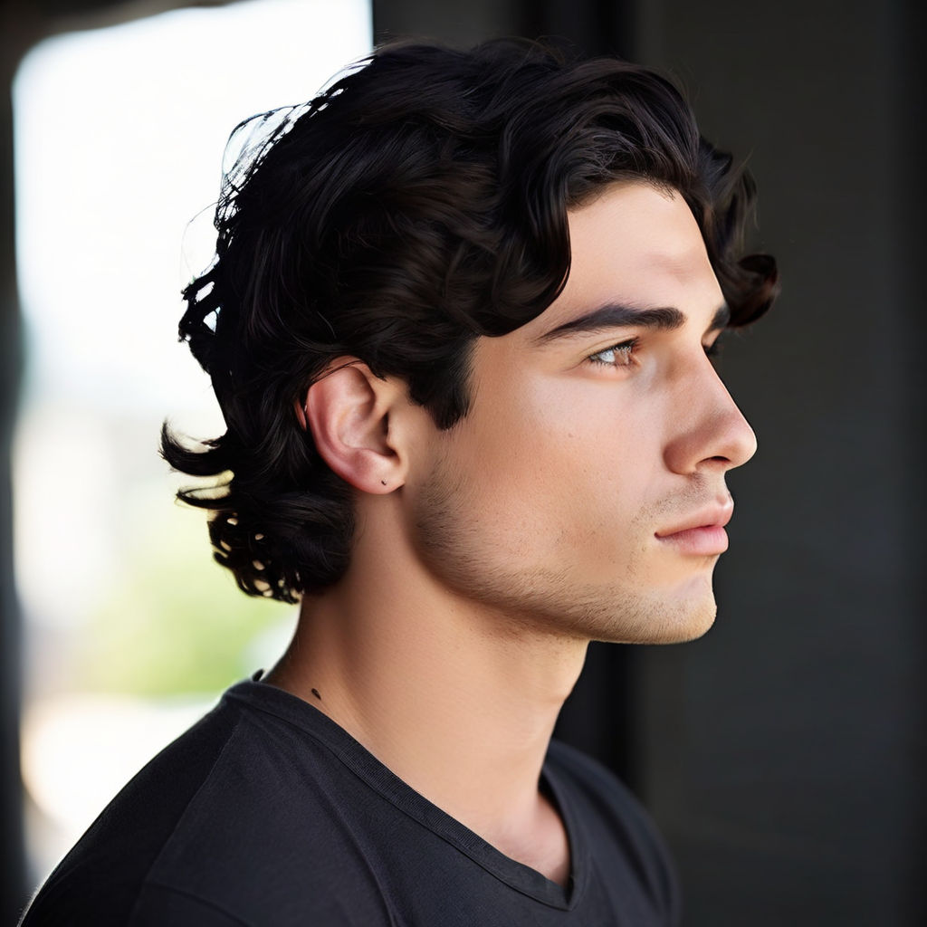 Side profile of a handsome Greek boy with a massive upturned... by John ...