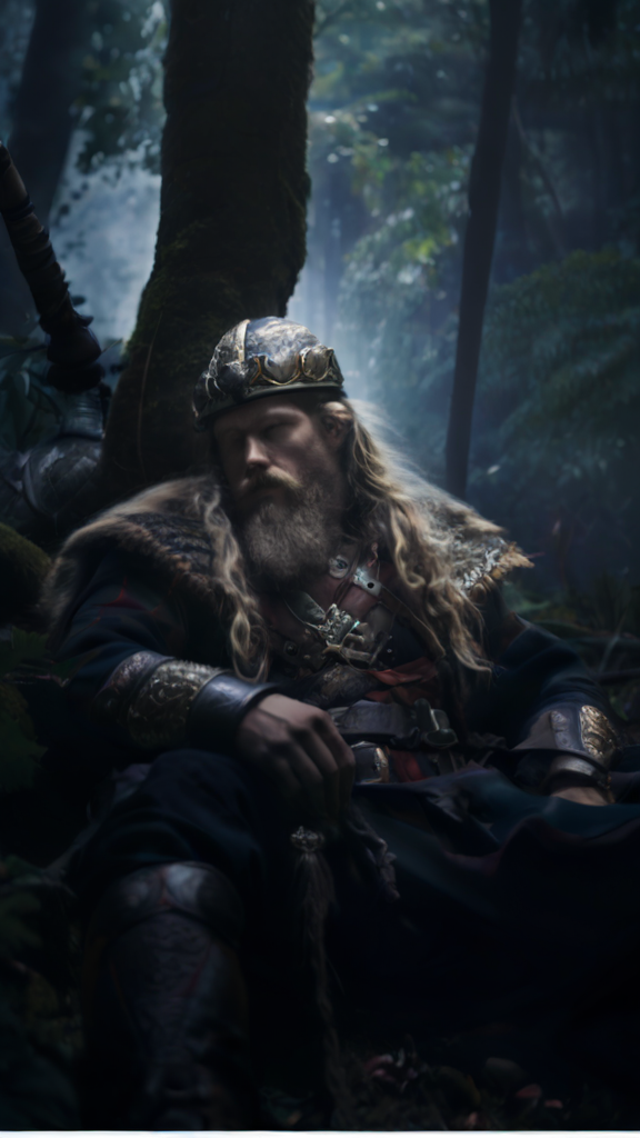 Viking warrior king sprawled on the ground by Aplicaciones de Amor ...