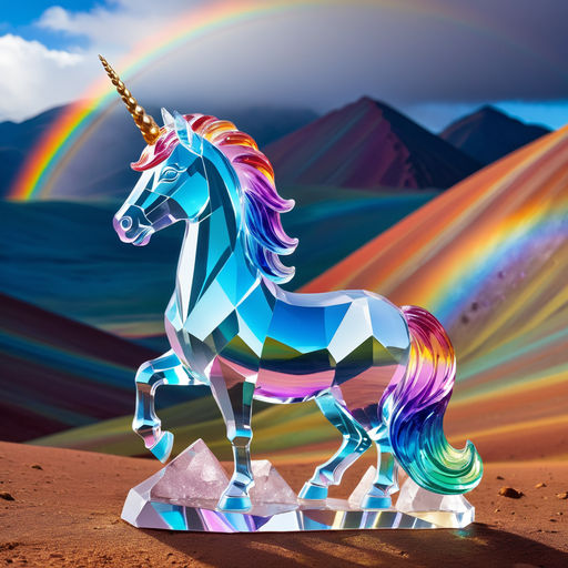 Photo of a crystal figurine of a unicorn by Tatyana Stepanenkova ...