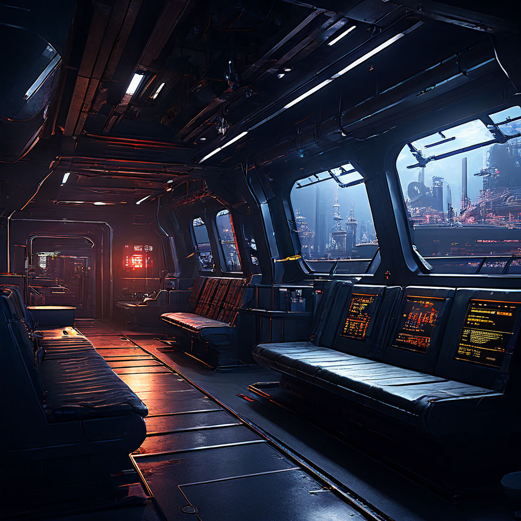 Industrial cargo ship interior by Brandon - Playground