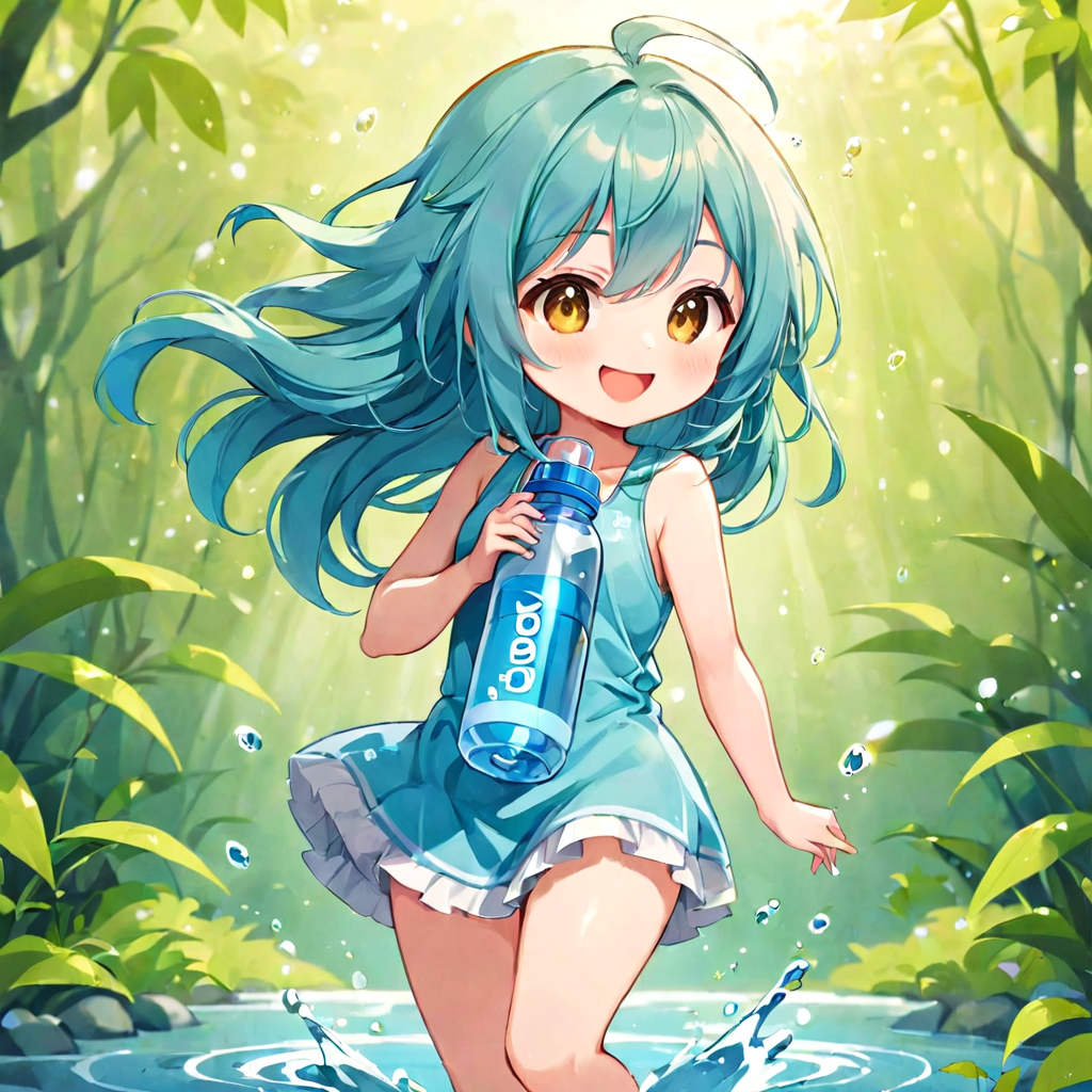 A cartoon illustration of a cute chibi girls(Looks younger) by 화이팅 ...