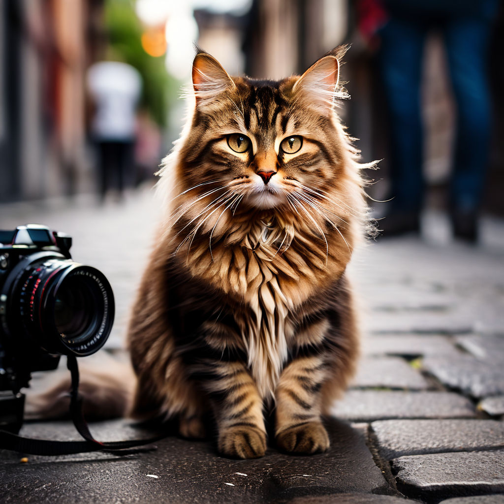 The cat came to the photo session and is being photographed ... by Sillybox - Playground