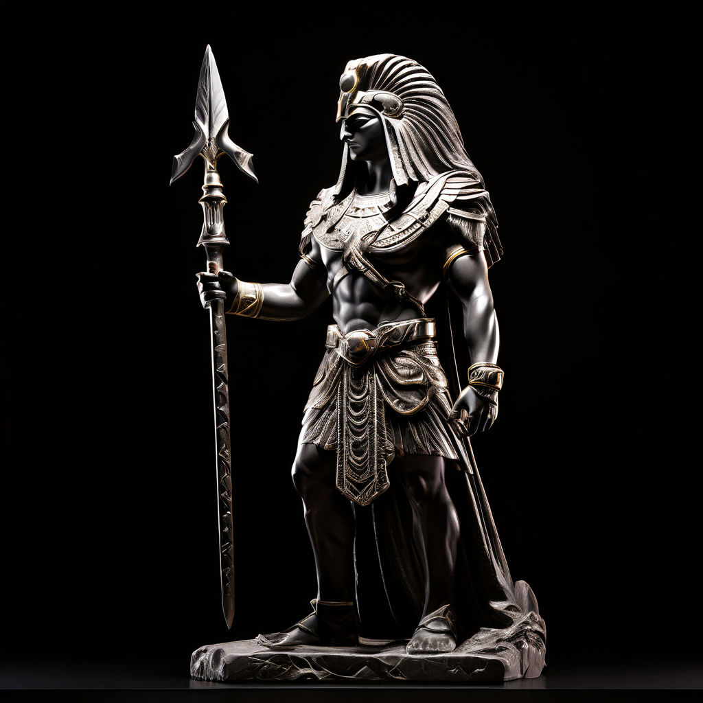 Horus sculpture in human form by Nuk Sun - Playground