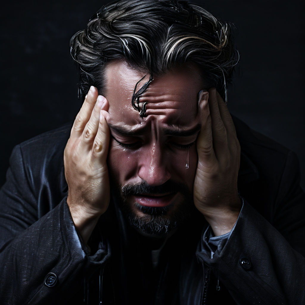 Men crying by اسماعيل ياسب - Playground