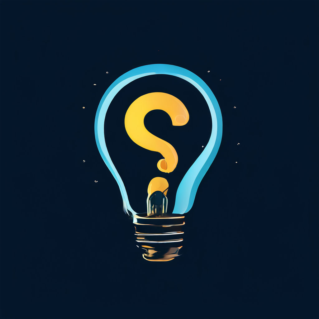 Logo with question mark and a light bulb by DT - Playground