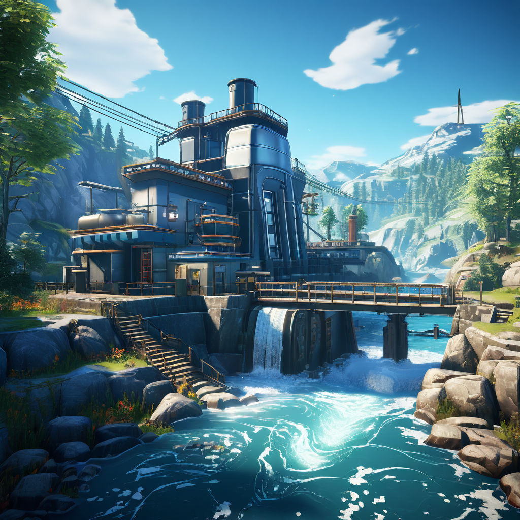 Hydroelectric power station in the game by Sergey K - Playground