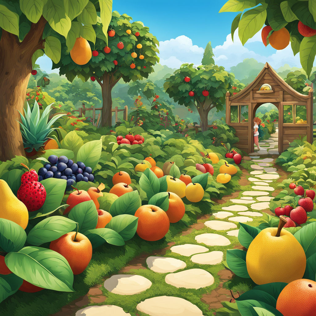 An animated garden scene where children embark on an interac... by ...