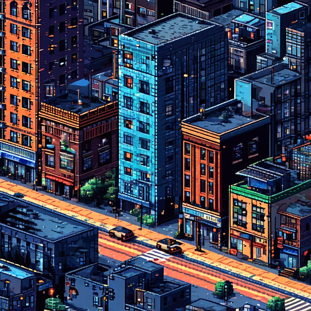 Urban footprints in pixel art by ZenLandscapesVibes - Playground
