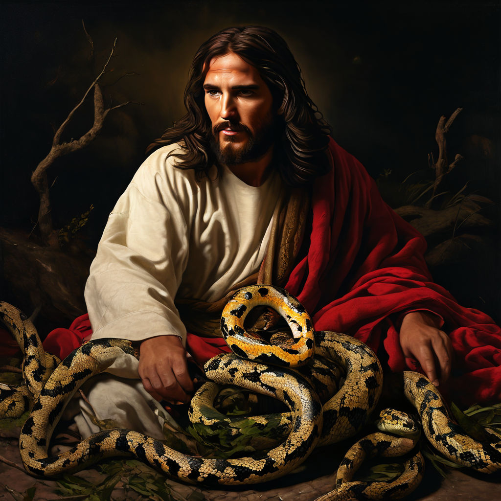 Jesus kills a snake by Arianna Ramos - Playground