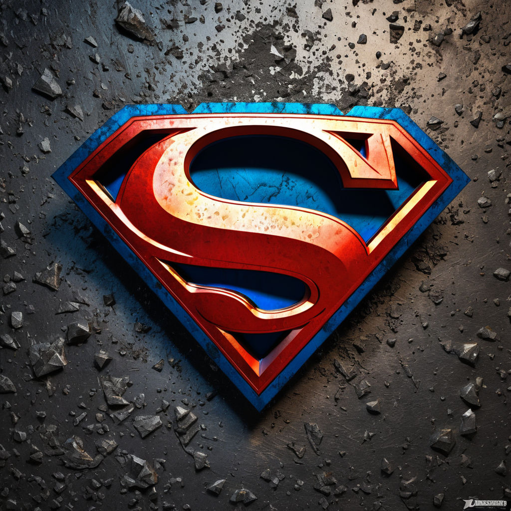 Logo superman comic en 3d con textura de oxido metal by juan Mendoza ...