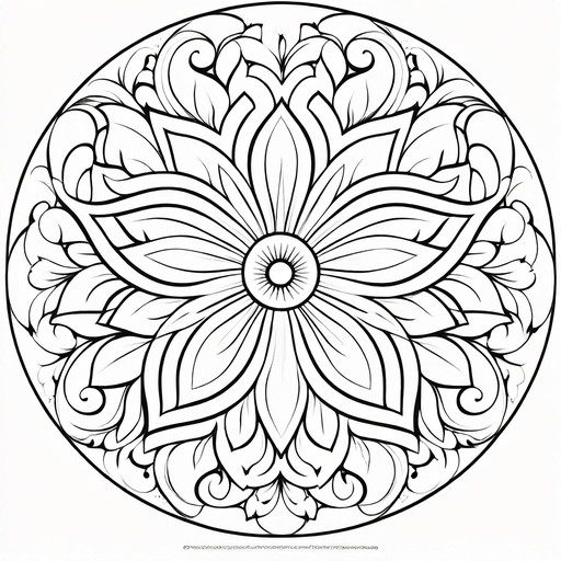 Black and white pattern for coloring book by David Cap - Playground