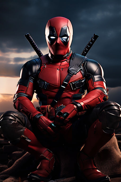 Deadpool ultra sharp focus on the eye. Realistic legs by S G - Playground