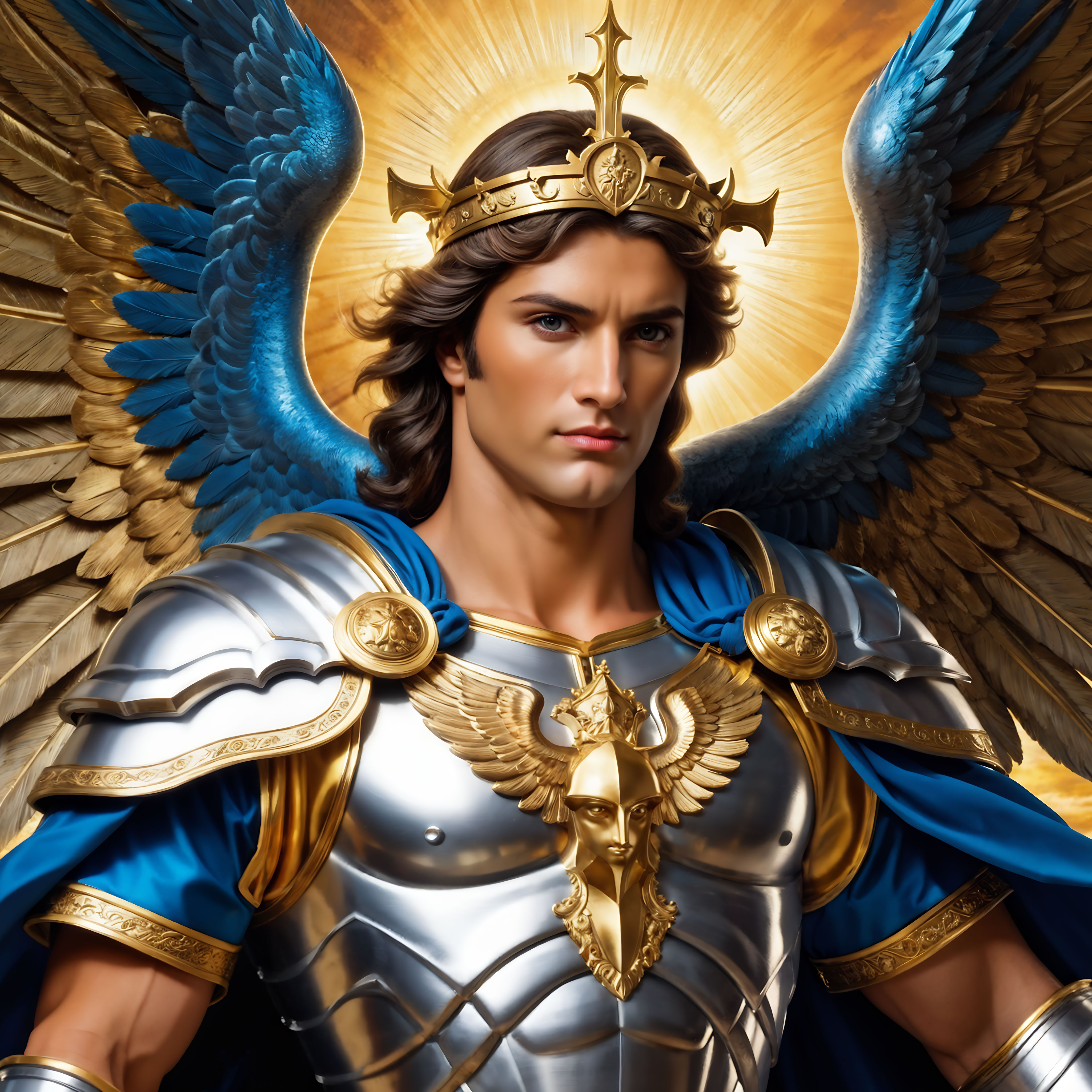 Focus on Saint Michael's face and upper body by Ademilson Aparecido ...