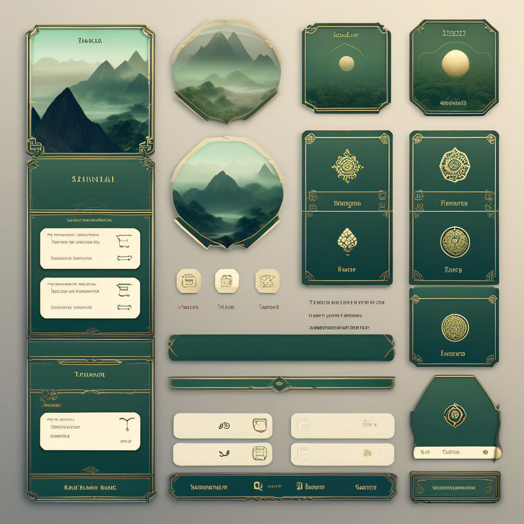 Design UI elements for a Xianxia-inspired text adventure set... by Sany Tamara - Playground