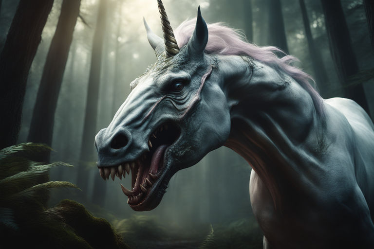 Scary carnivorous unicorn monster by Doin Doin - Playground