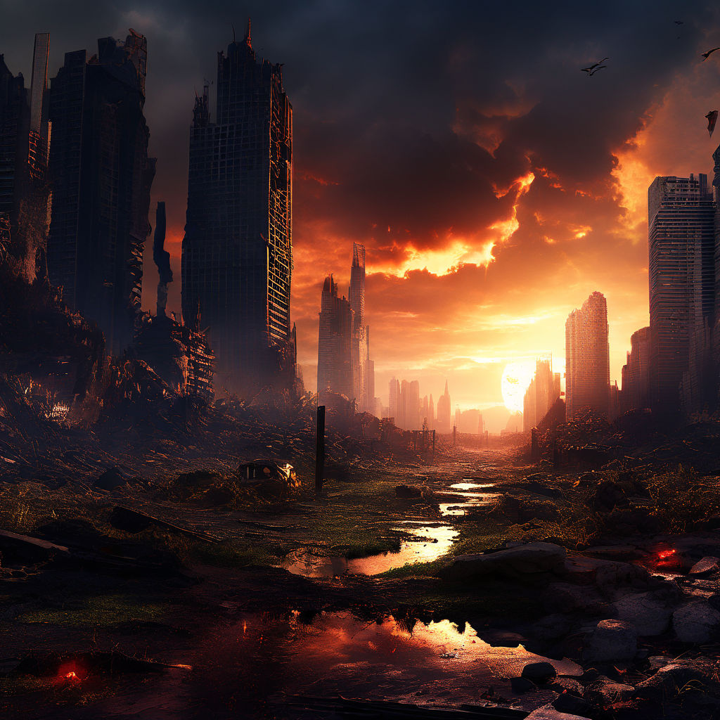 Apocalyptic landscape embodies the world's destruction by 1416윤서준 ...