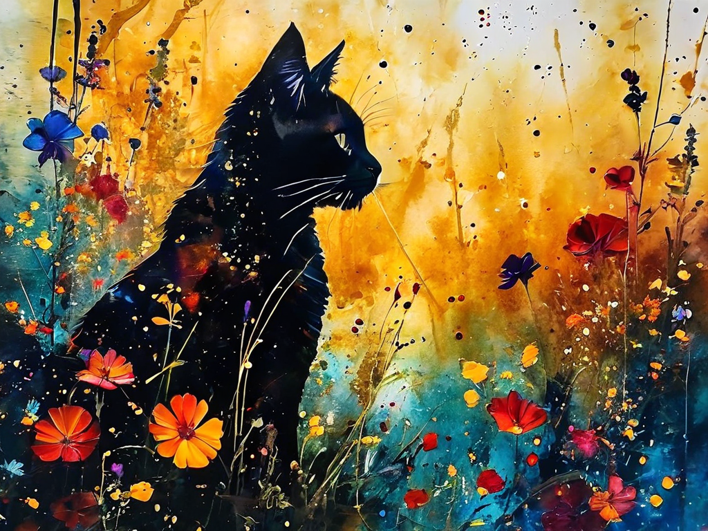 Alcohol ink splatter art featuring divine proportions by 우아비 - Playground