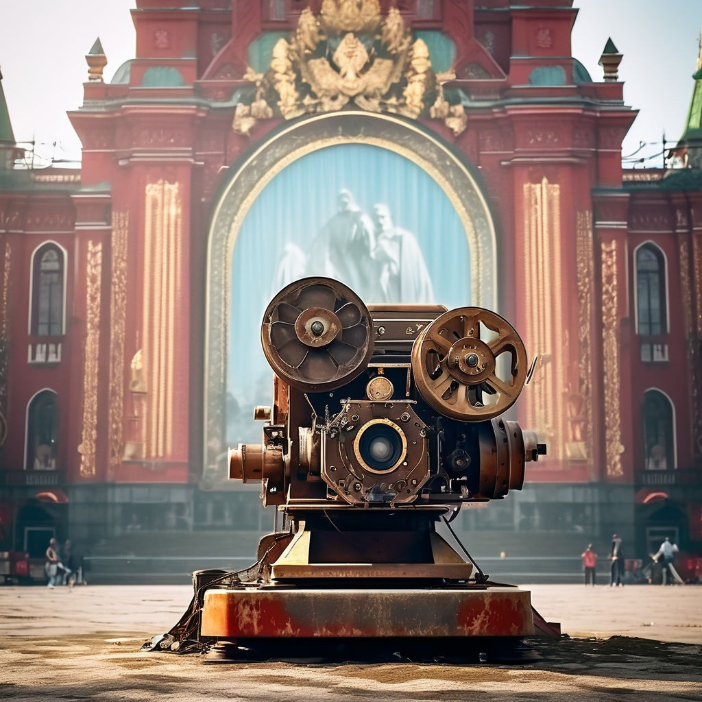 Rusty old russian cinema projector in moscow in lenin's time... by ...