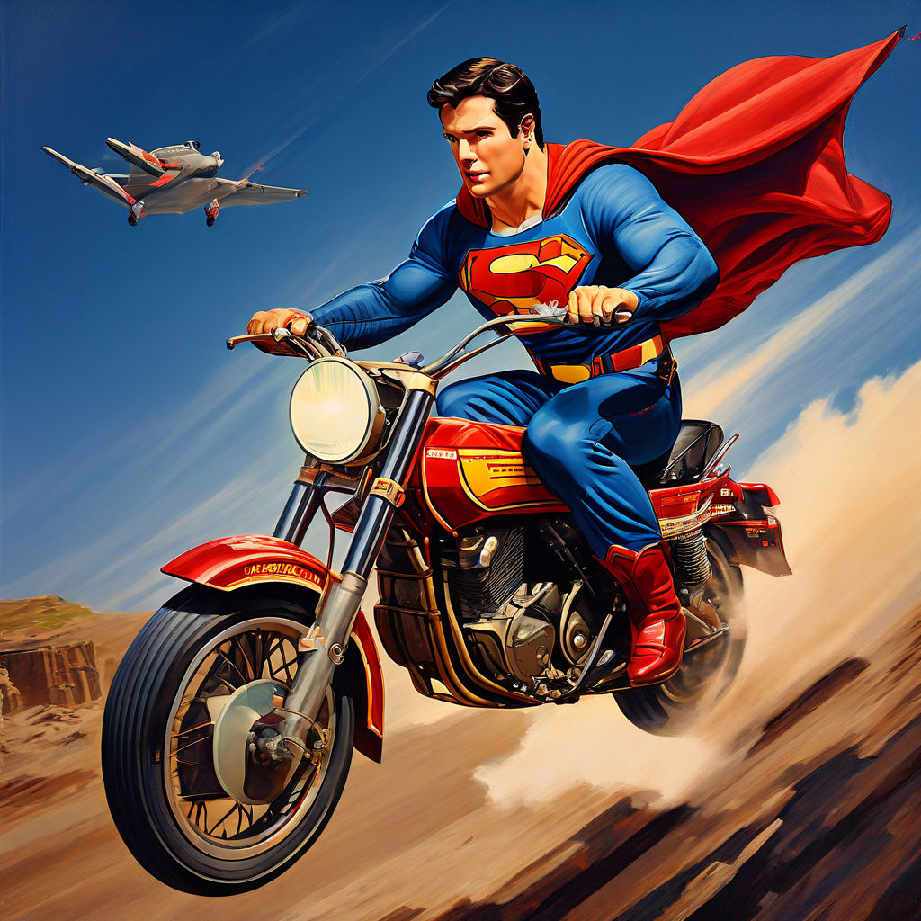 Superman christopher reeve flying stun with honda super cub by Ricky ...