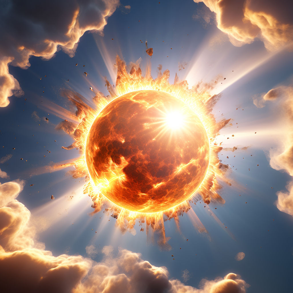 Create an image of the exploding sun by Felipe Cardoso - Playground