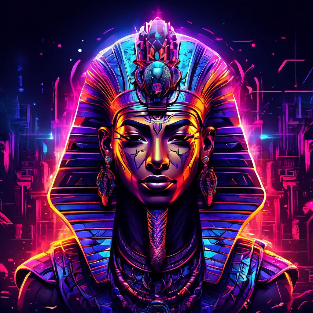 A striking and unique headshot of an ancient Egyptian pharao... by ...