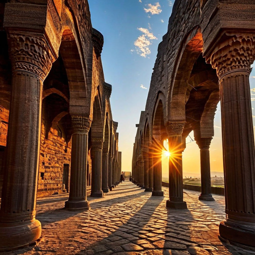 The Great Mosque of Diyarbakir 25 meters long cylindrical fo... by ...